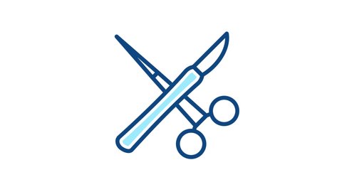 Surgeon Instruments Icon Surgery Animated Linear Stock Footage Video ...