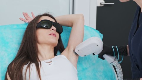 Pretty Girl Receives Laser Hair Removal Stock Footage Video (100% ...