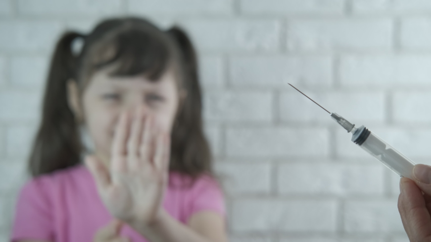 child afraid injections scared look injection Stock Footage Video (100% ...