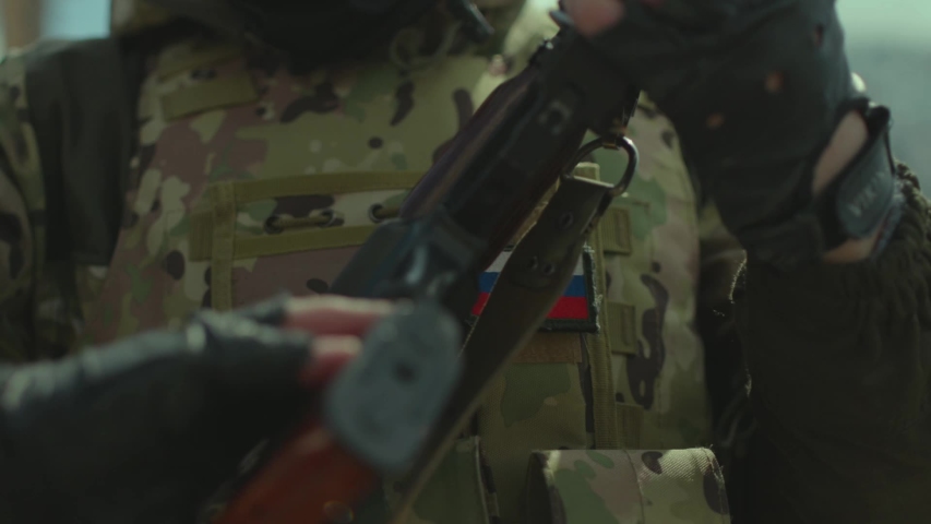 soldier loading weapon getting ready battle Stock Footage Video (100% ...