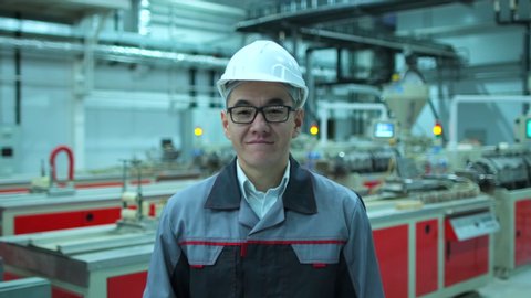 Portrait Asian Chinese Professional Male Engineer Stock Footage Video ...