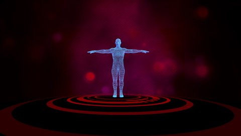 3d Human Avatar Turning On Virtual Stock Footage Video (100% Royalty ...
