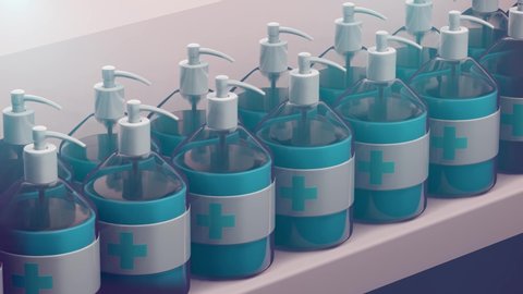 3d Render Animation Antibacterial Agent On Stock Footage Video (100% ...