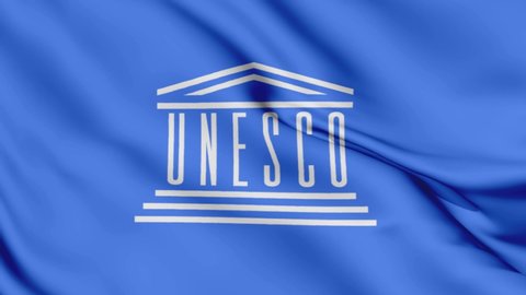 Unesco Flag Waving 3d Animation Unesco Stock Footage Video (100% ...