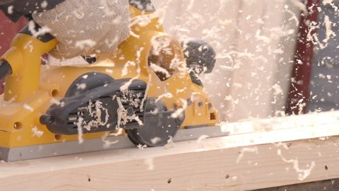 Planing Machine On Wood Process Operation Stock Footage Video (100% ...