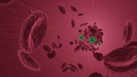 Microscope Blood Infection Virus Red Blood Stock Footage Video (100% ...