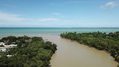 River Flows Into Ocean Stock Footage Video (100% Royalty-free ...