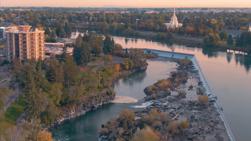 Cascade and waterfalls landscape on Snake River, Idaho image - Free ...