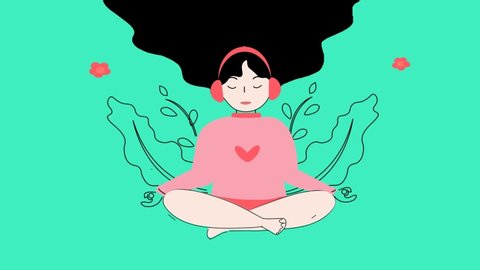 2d Hand Drawing Animation Girls Doing Stock Footage Video (100% Royalty ...