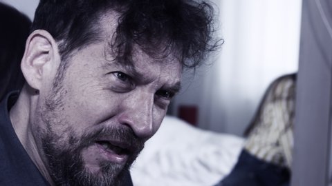 Sad Man Talking Crying Girlfriend During Stock Footage Video (100% ...