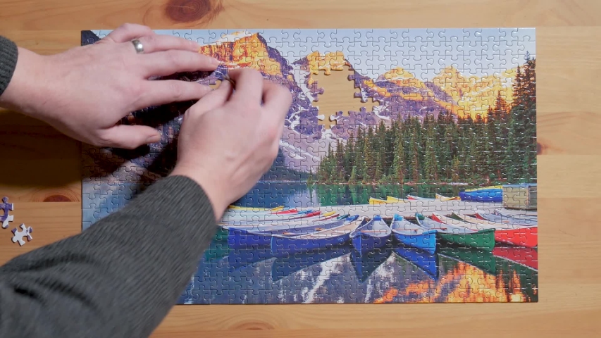 Jigsaw Puzzle Time Lapse Stock Video Footage - 4K and HD Video Clips ...