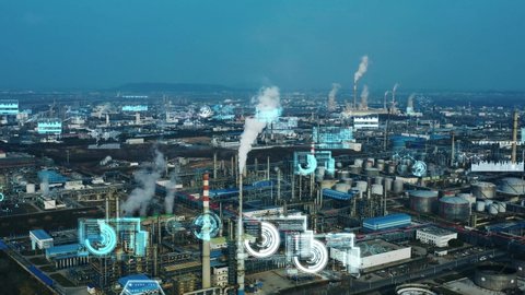 Modern Plant Communication Network Concept Iot Stock Footage Video (100 ...