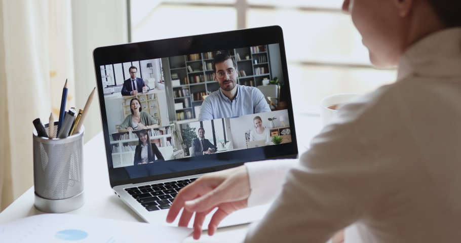 Online Video Interview. Business Conferencing Webinar Banner Videos of ...