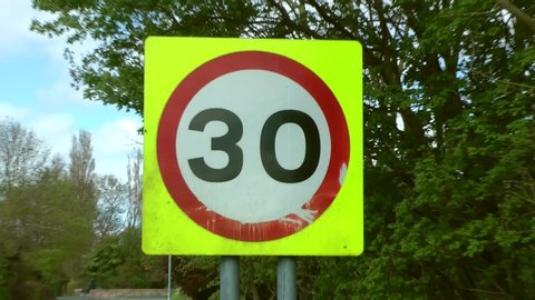20 30 Mph Sign Stock Video Footage - 4K and HD Video Clips | Shutterstock