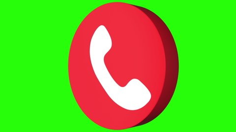 Icon Phone Call Red 3d Rendering Stock Footage Video (100% Royalty-free ...