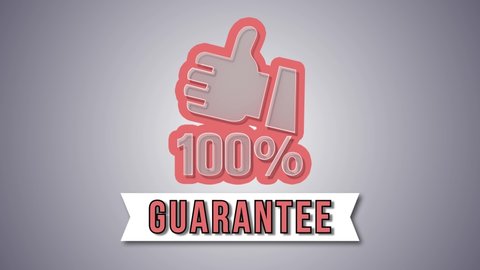 Guarantee Label 4k Full Hd Animation Stock Footage Video (100% Royalty ...