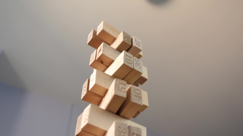 blocks fell down collapse concept Stock Footage Video (100% Royalty ...