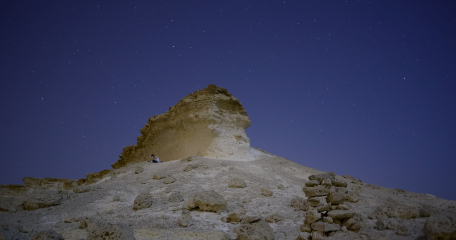 silhouette-of-a-man-under-the-stars-and-galaxy image - Free stock photo ...