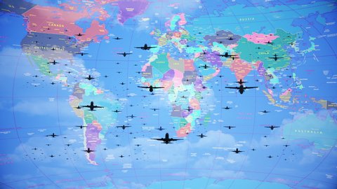 Plane flying over map Stock Video Footage - 4K and HD Video Clips ...