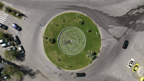 aerial shot beautiful top view fountain Stock Footage Video (100% ...