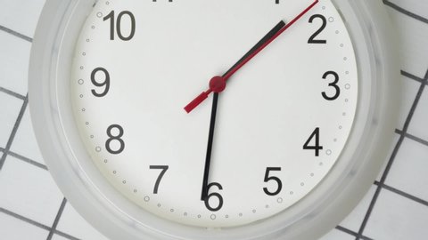 Wall Clock Show Running Time Time Stock Footage Video (100% Royalty ...