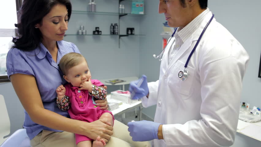 Doctor Gives Baby Injection as Stock Footage Video (100% Royalty-free ...