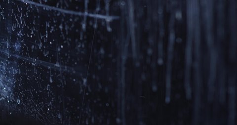 Snowstorm Outside Window Snow Hits Glass Stock Footage Video (100% ...