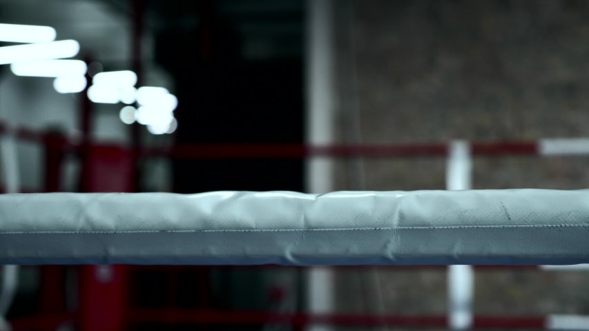 Boxing Ring Ropes Blurred Background Urban Stock Footage Video (100% ...