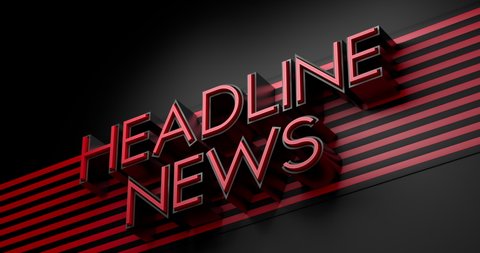 Headline News 4k Broadcast Animation 3d Stock Footage Video (100% ...