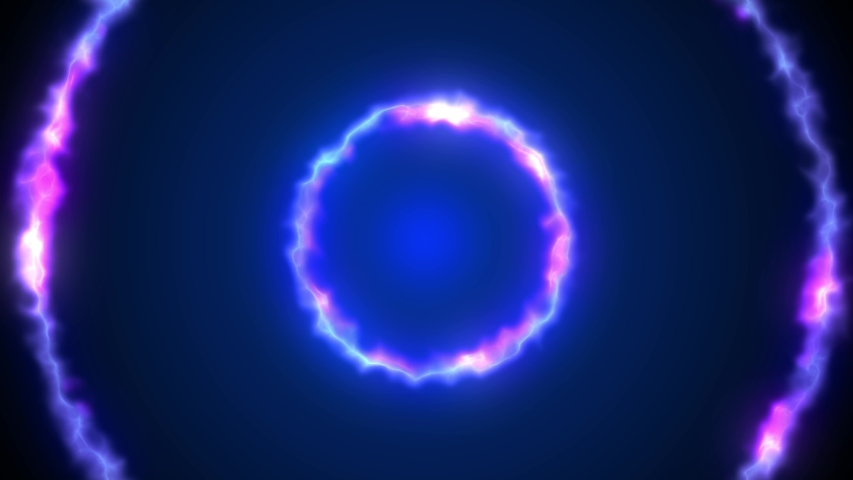 3D Abstract blue and yellow particles vortex design. Digital light glow ...