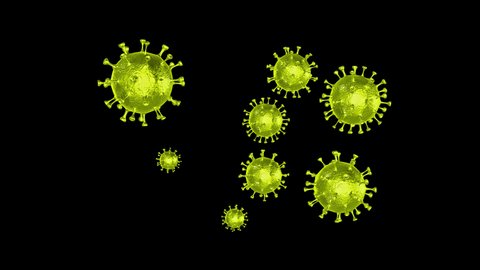 Animated Floating Virus Germs Microscopic Elements Stock Footage Video ...