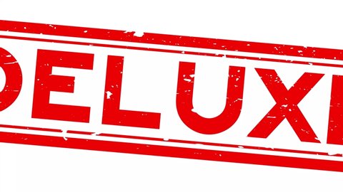Grunge Red Deluxe Word Square Rubber Stock Footage Video (100% Royalty ...