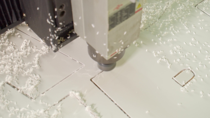 milling machine cut letters out plastic Stock Footage Video (100% ...
