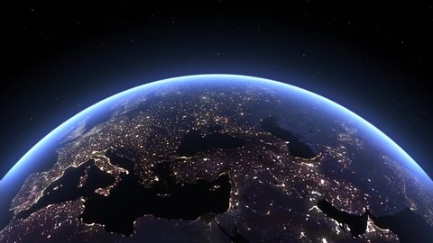 Beautiful 3d Earth Planet Animation Space Stock Footage Video (100% ...