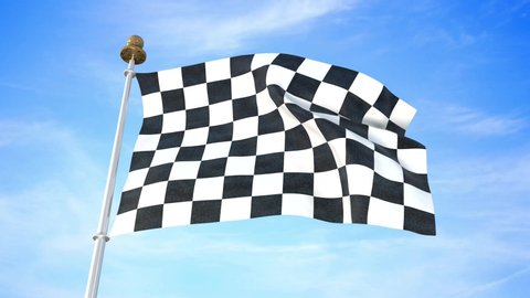 race official waving checkered flag shot Stock Footage Video (100% ...