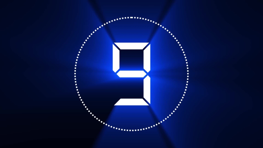 Countdown in Rotating Flashing Circles Stock Footage Video (100% ...