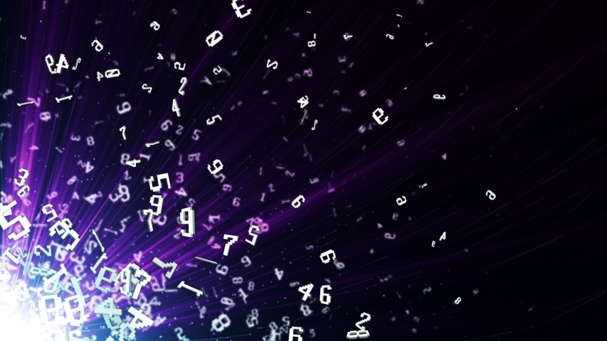 flying numbers animation rendering background loop Stock Footage Video ...