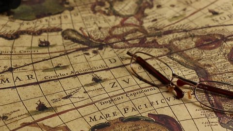 close old vintage map Stock Footage Video (100% Royalty-free ...