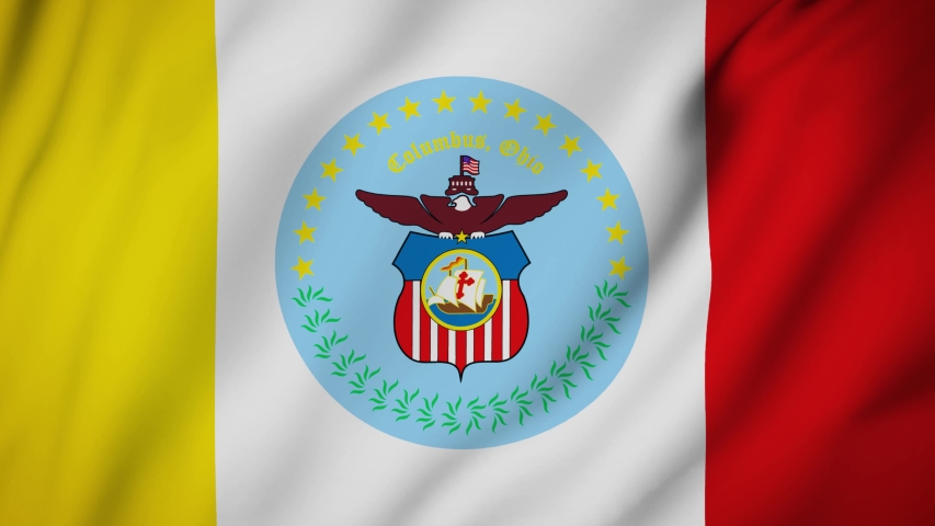 Columbus City of Ohio Flag Stock Footage Video (100% Royalty-free ...