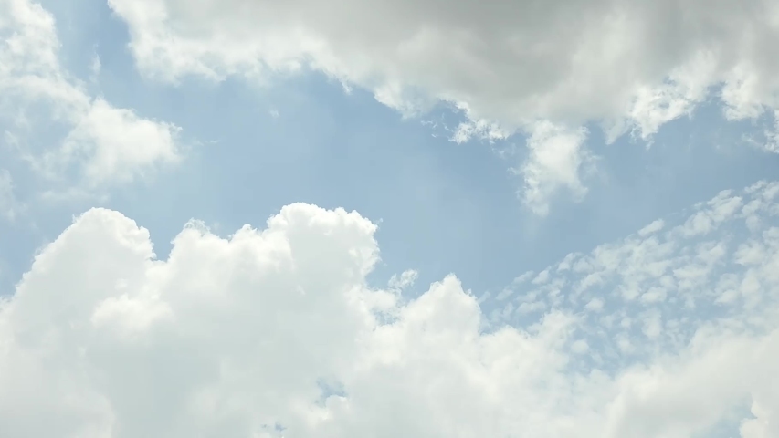 Cloud patterns in partly cloudy sky image - Free stock photo - Public ...