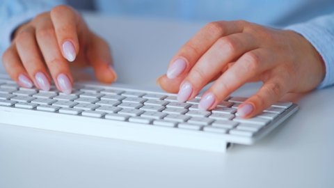 Slow Fingers Typing On Keyboard Hd Stock Footage Video (100% Royalty ...