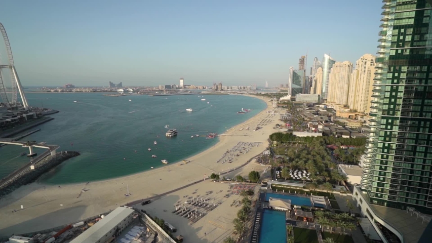 sea view yacht island beach high-rise Stock Footage Video (100% Royalty ...