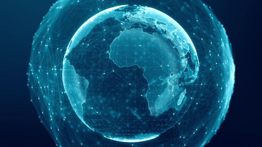 communication technology global world network concept Stock Footage ...