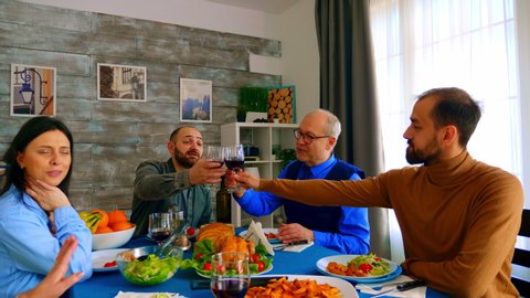Beautiful Woman Smiling While Taking Dinner Stock Footage Video (100% ...