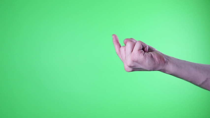 Beckoning Finger Slowly On Green Stock Footage Video (100% Royalty-free ...