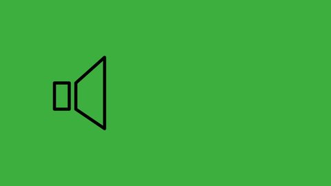 Sound Waves Icon Green Screen Speaker Stock Footage Video (100% Royalty ...