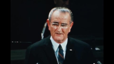 Circa 1969 Lbj Concludes His Final Stock Footage Video (100% Royalty ...