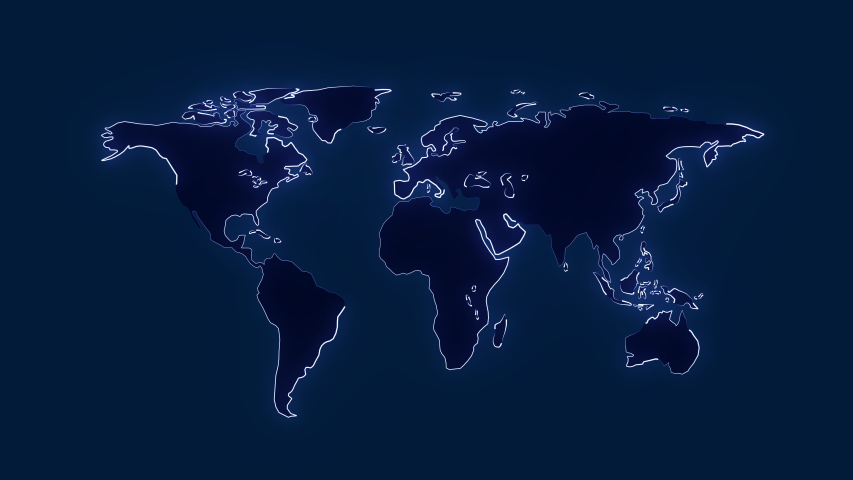 4k Map of the 2d Stock Footage Video (100% Royalty-free) 1051585861 ...