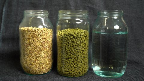 Malt Hops Water Everything Brewing Beer Stock Footage Video (100% ...