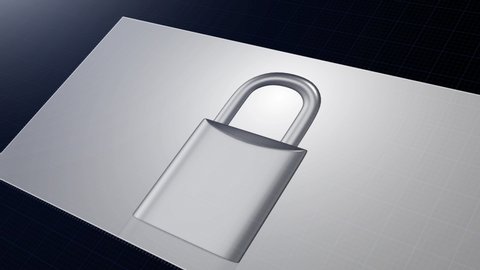 Hud Digital Display Infographics Padlock Symbol Stock Footage Video ...